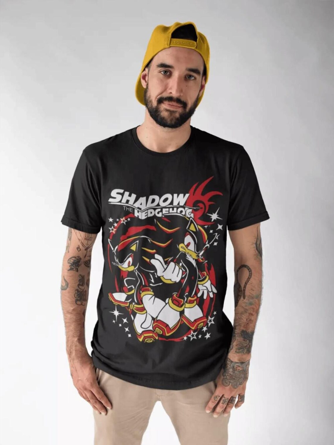 Hedgehog Shadow T-shirt - Speedster Energy, Japanese Anime Hero, Gaming ...
