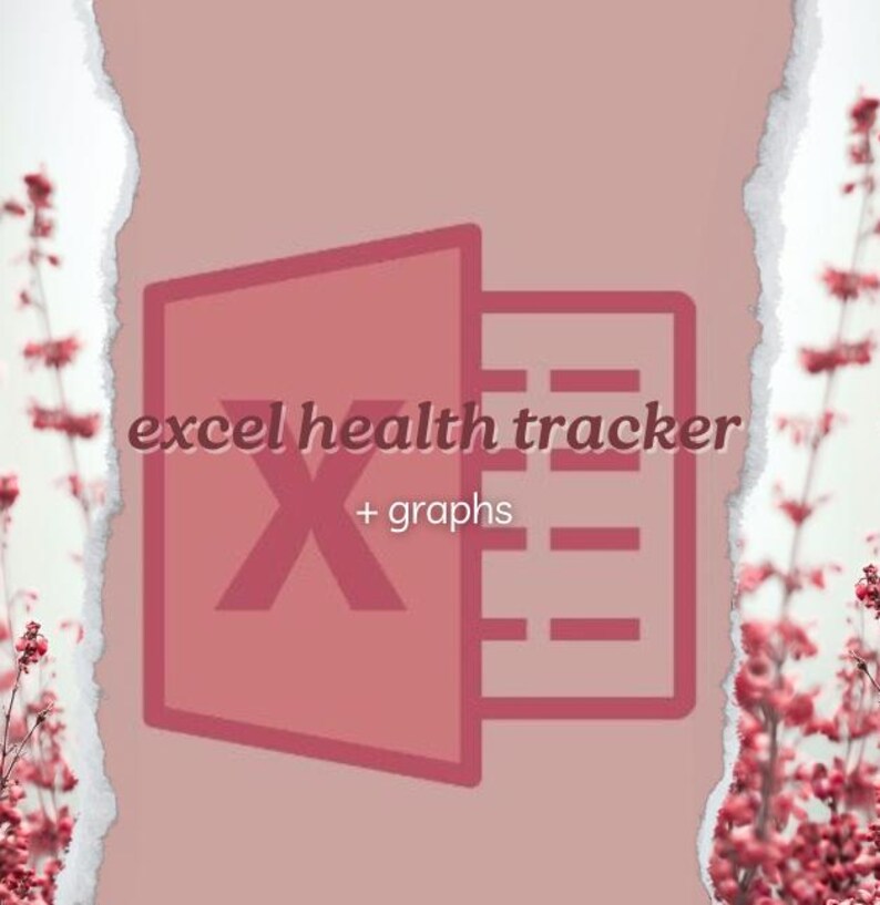 Pink Aesthetic Daily Health Tracker With Automatic Graphs 2025 - Etsy