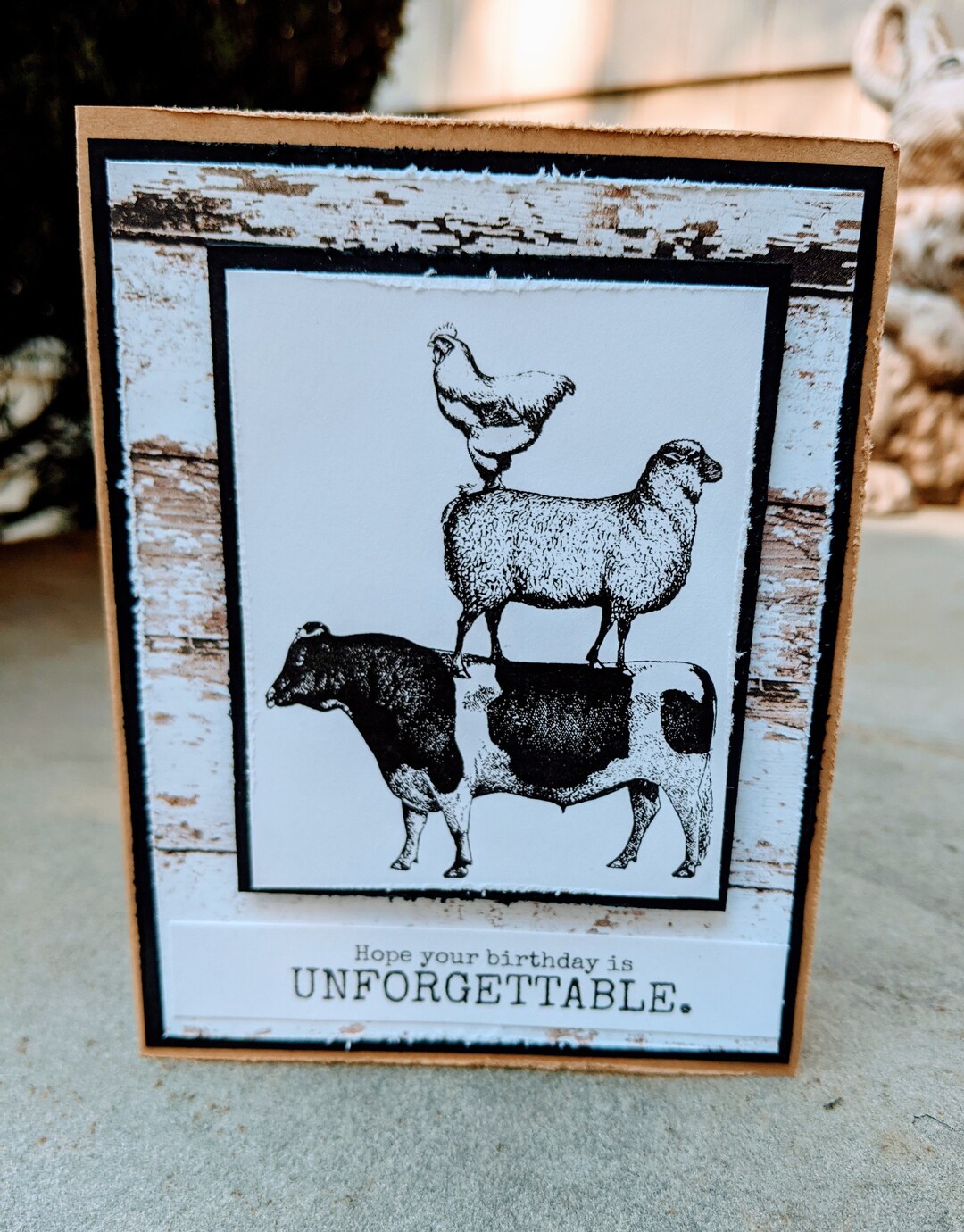 Happy Birthday - Birthday Wishes - Handmade Card - Farm Animals - Cute ...