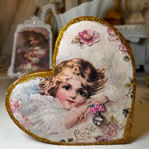 Darling Valentines Day Angel Heart Shape Handmade Pinkys - Etsy