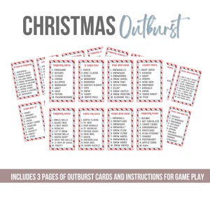Christmas Game Outburst - Family Game Night - Holiday Fun - Printable ...