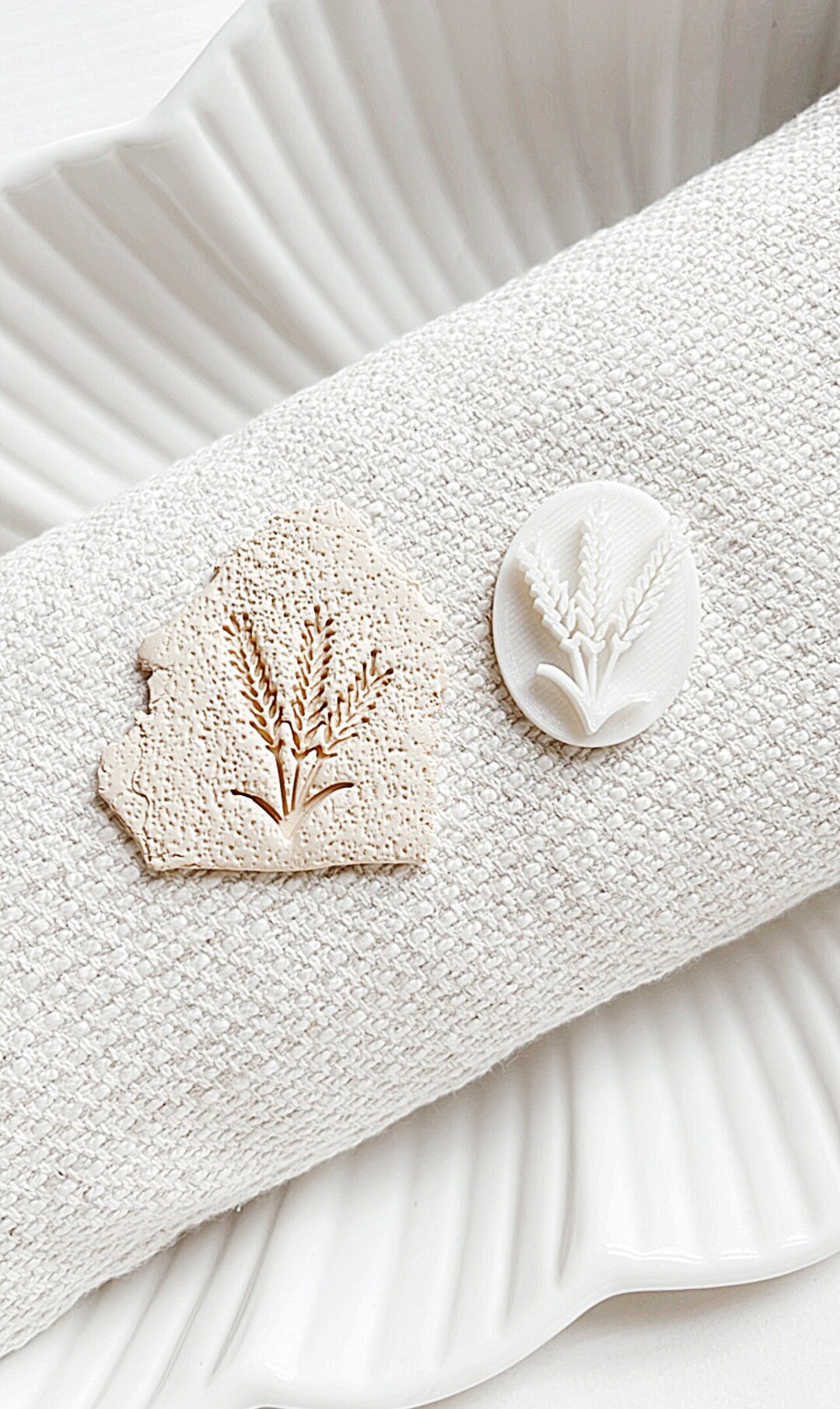 Wheat Shaped Polymer Clay Stamp | Lavender Shaped Clay Stamp | Polymer ...