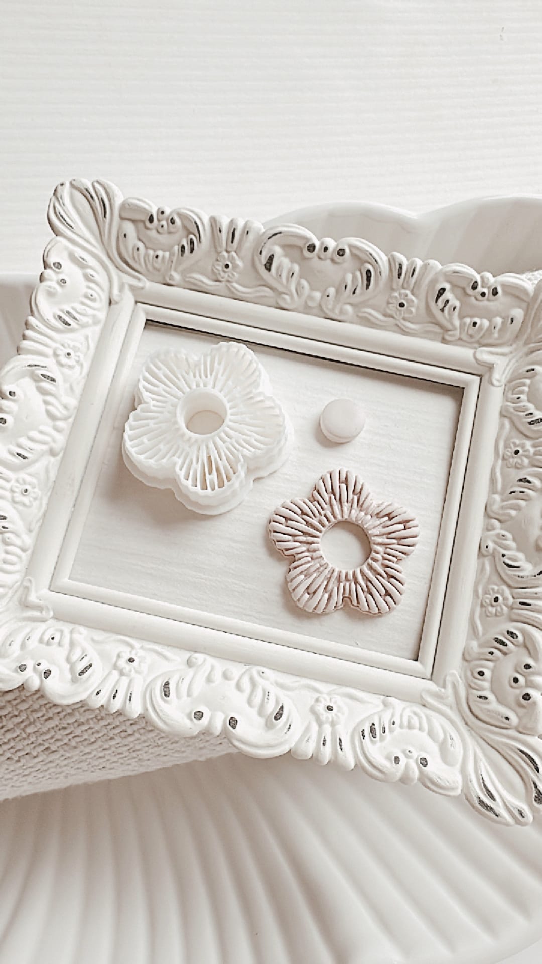 Daisy Wicker Clay Cutter Flower Hoop Earring Cutter Polymer Clay Cutter Embossed Clay Cutter ...