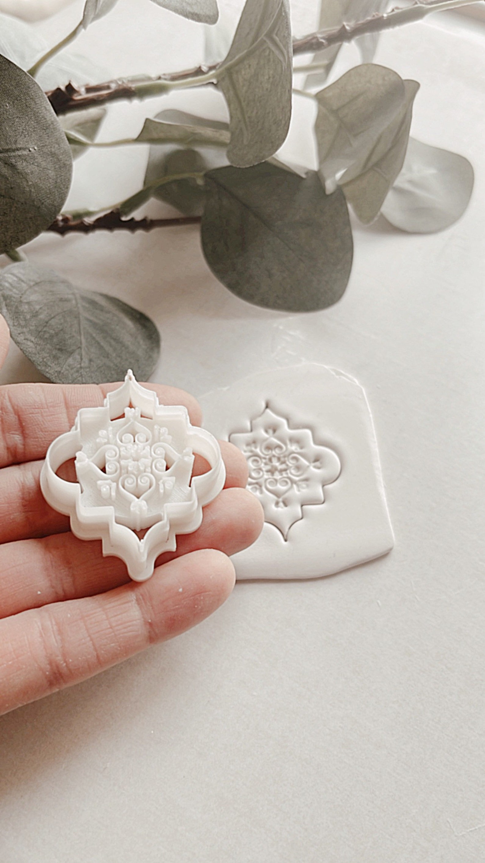 Spanish Tile Shaped Polymer Clay Cutter | Embossed Polymer Clay Cutter ...