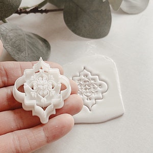 Spanish Tile Shaped Polymer Clay Cutter | Embossed Polymer Clay Cutter ...