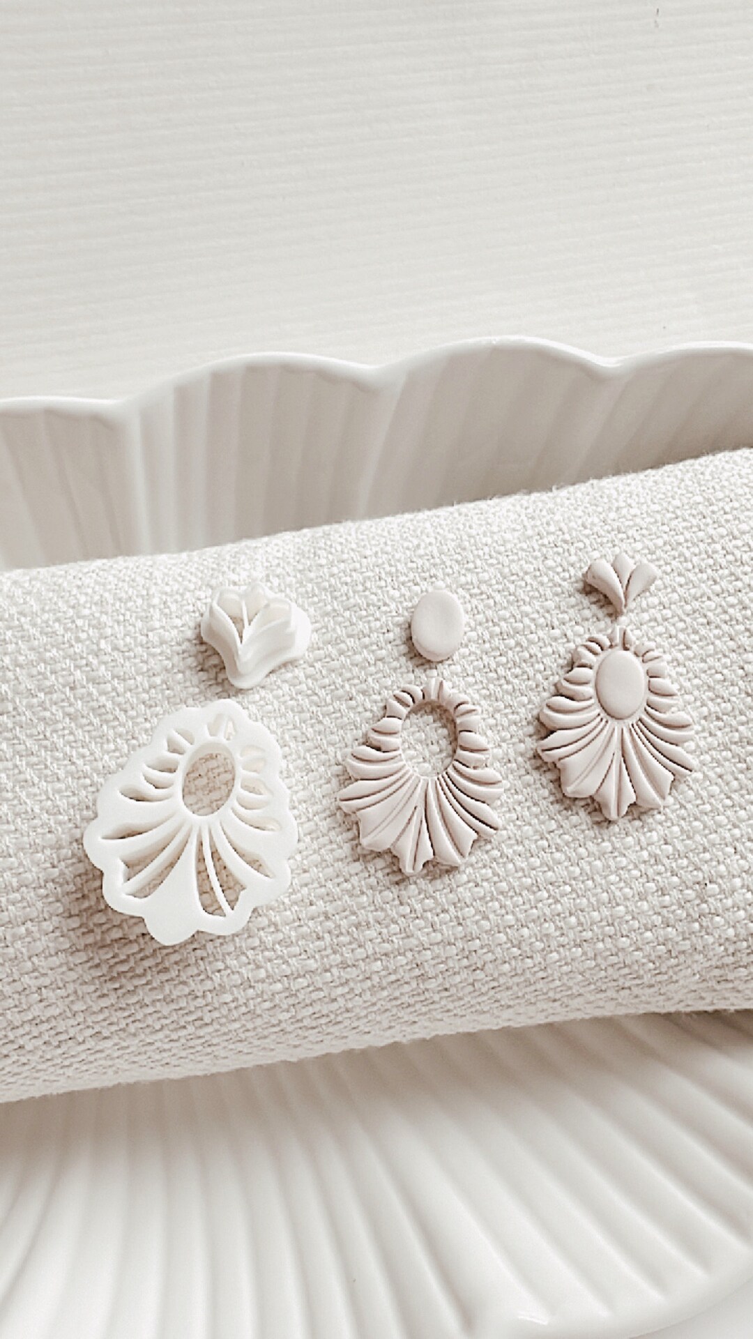 Ornate 2 Piece Clay Cutter Fancy Polymer Clay Cutters Embossed Clay ...