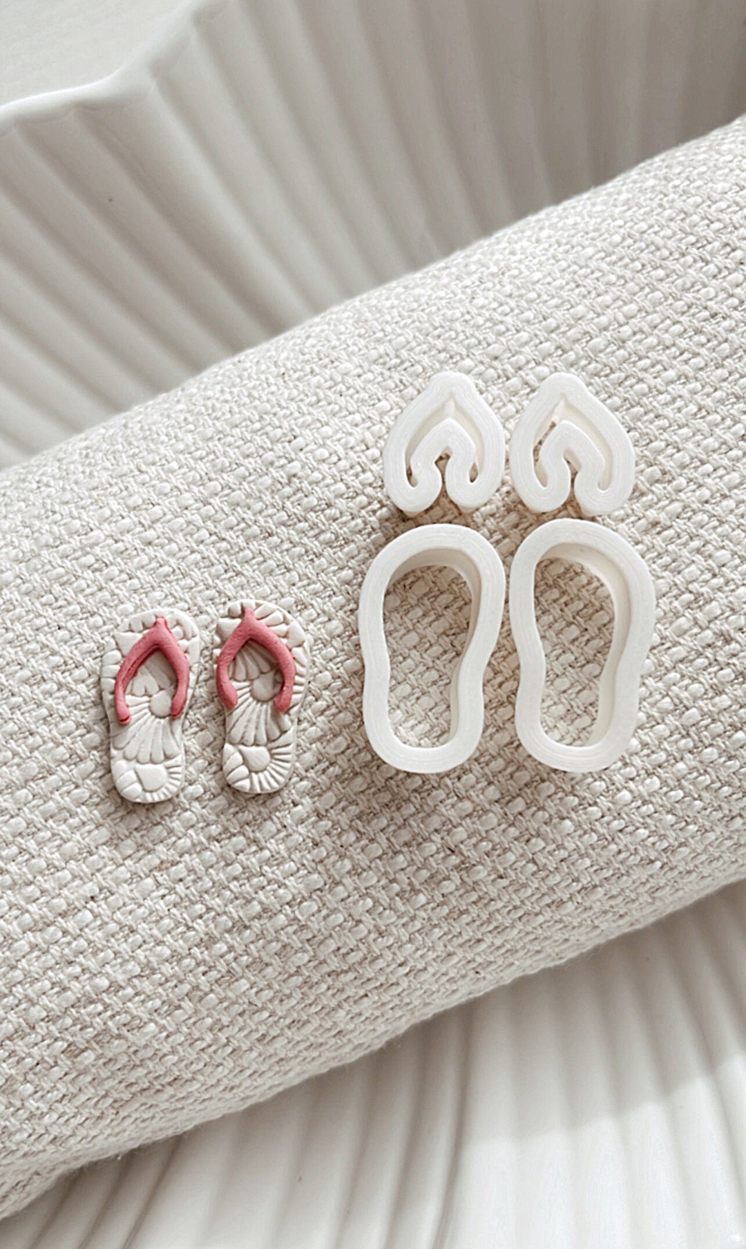 Flip Flop Shaped Polymer Clay Cutter- Mirrored | Polymer Clay Cutter ...