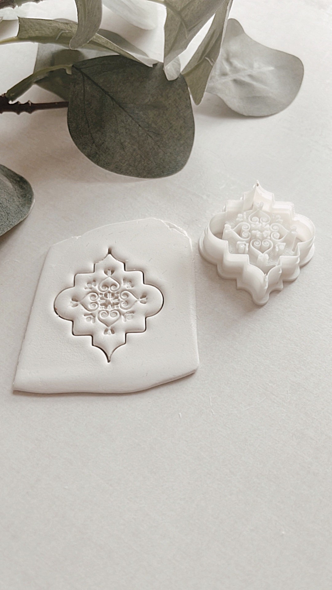 Spanish Tile Shaped Polymer Clay Cutter | Embossed Polymer Clay Cutter ...
