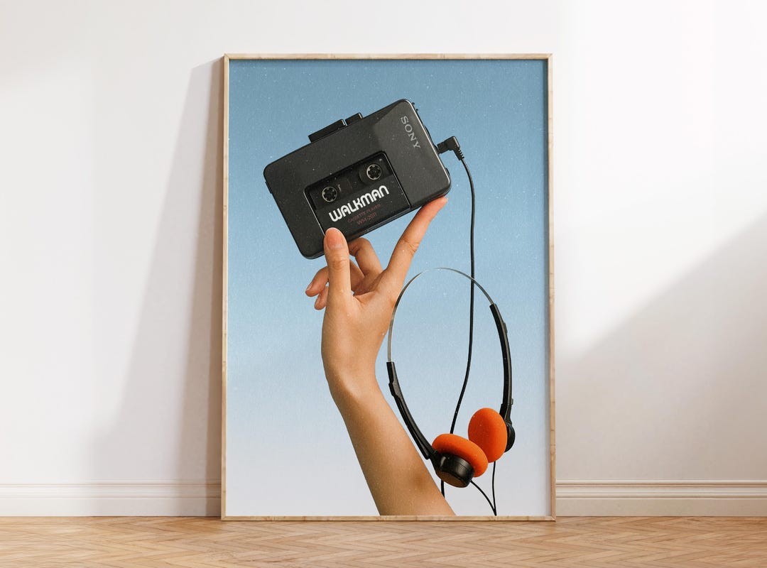 Sony Walkman Wall Art, Walkman Advertisement, Retro Music Poster, Music ...