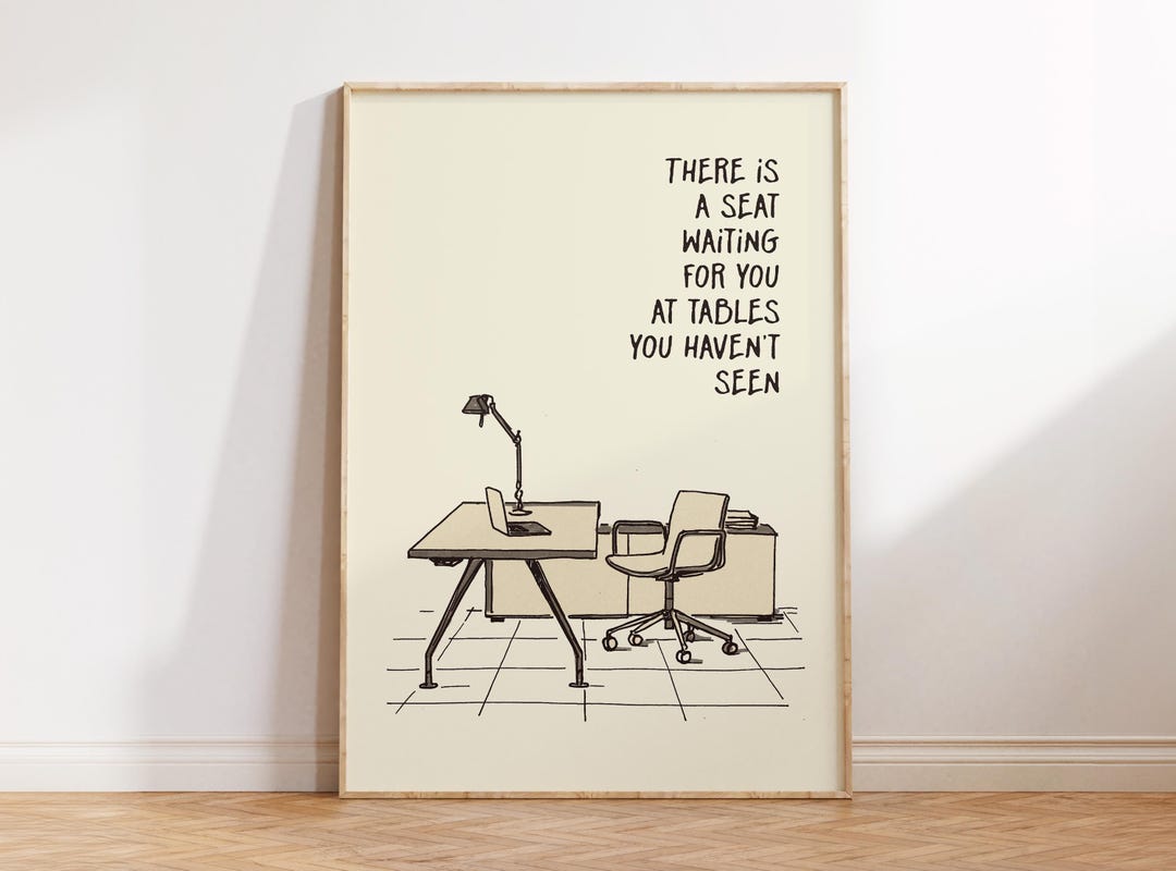 There's A Seat Waiting for You, Inspirational Quotes Wall Art, Preppy ...