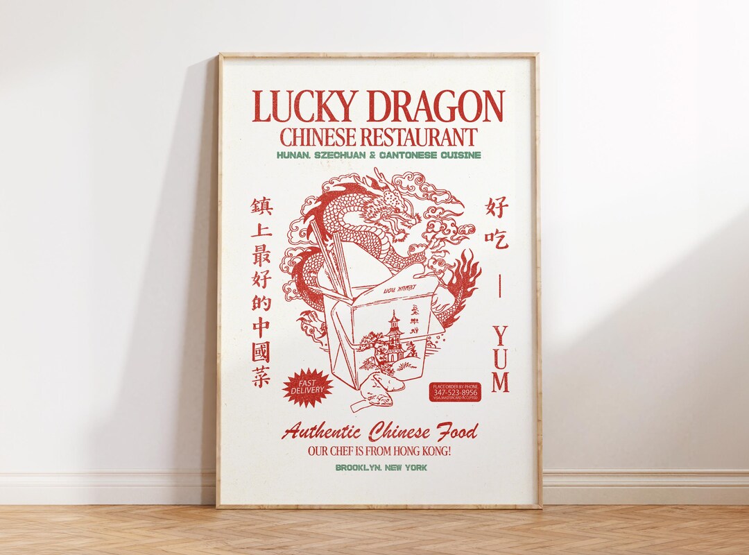 Noodles Wall Art, Chinese Takeout Wall Art, Brooklyn New Yorker Wall ...