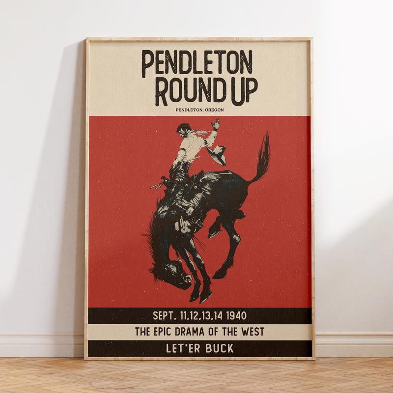 Vintage Pendleton Western - Etsy