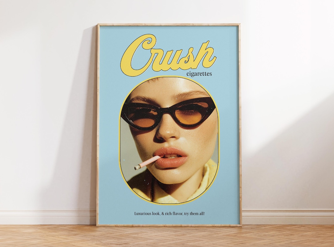 Vintage Cigarette Poster, Marlboro Ad, 90s Eclectic Wall Decor ...