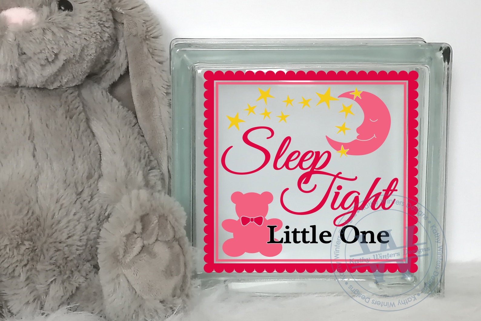 Vinyl Lettering Glass Block Decal Sleep Tight | Etsy