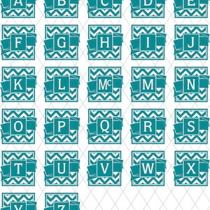 Vinyl Lettering Glass Block Decal Chevron Monogram - Etsy