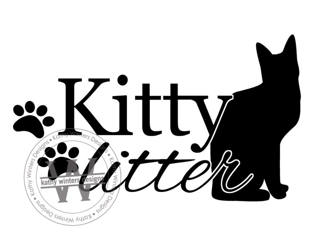 Vinyl Container Label Kitty Litter - Etsy