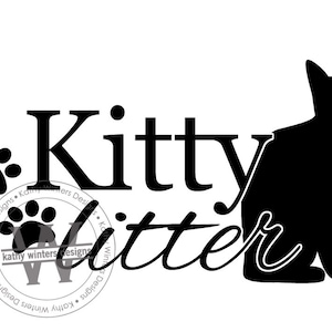 Vinyl Container Label Kitty Litter - Etsy