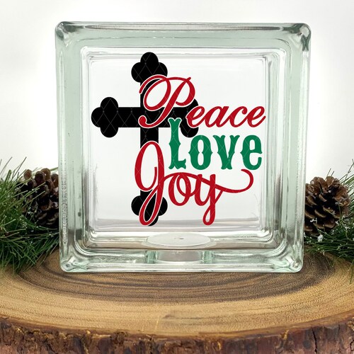 Vinyl Lettering Glass Block Decal Christmas Red Truck - Etsy