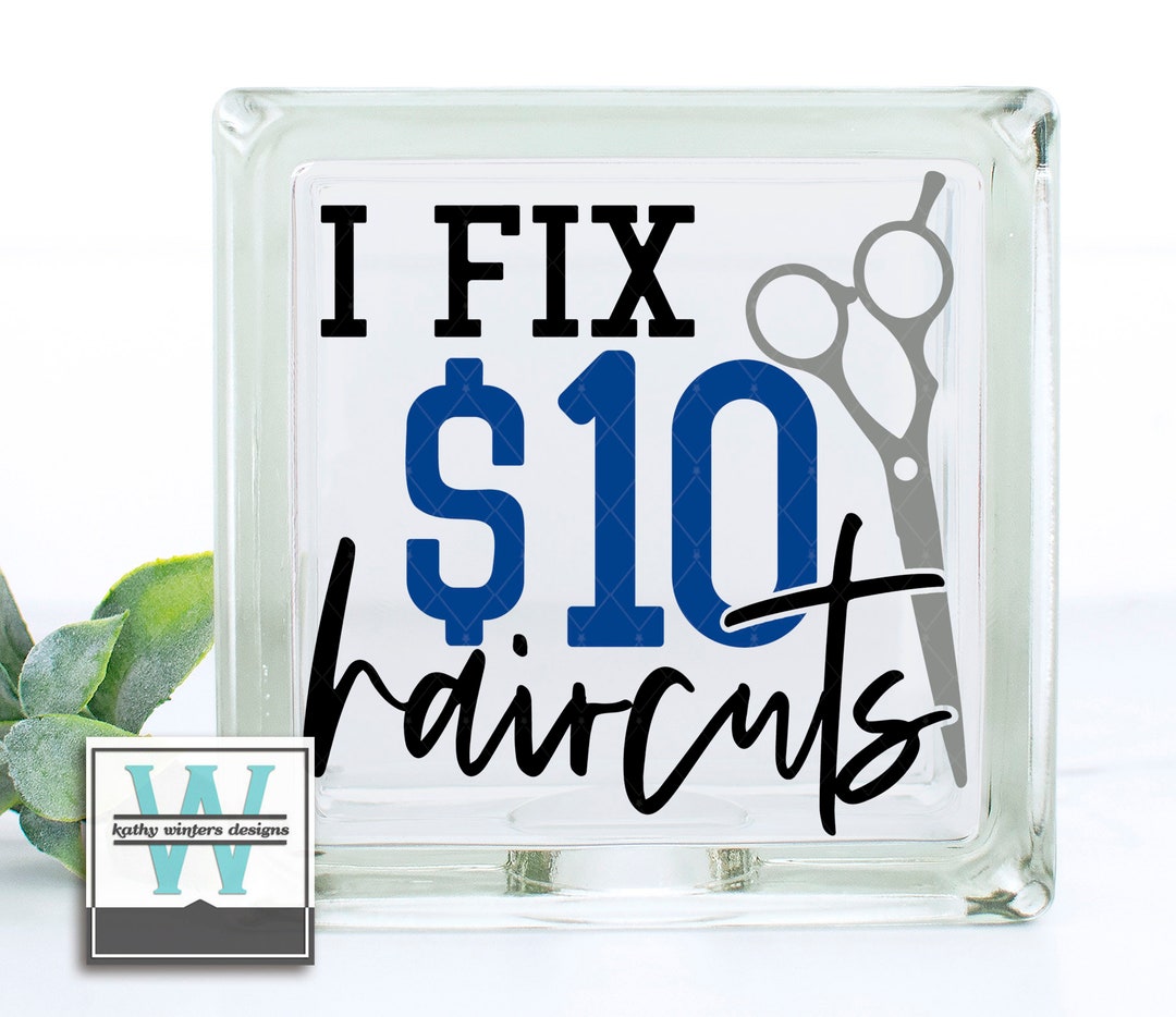 Vinyl Lettering Glass Block Decal I Fix Haircuts - Etsy