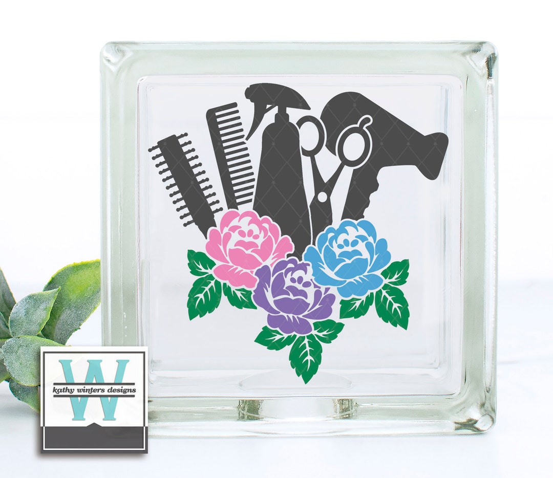 Vinyl Lettering Glass Block Decal Hairstylist Tools - Etsy