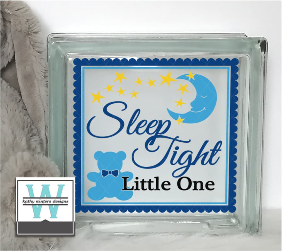 Vinyl Lettering Glass Block Decal Sleep Tight - Etsy