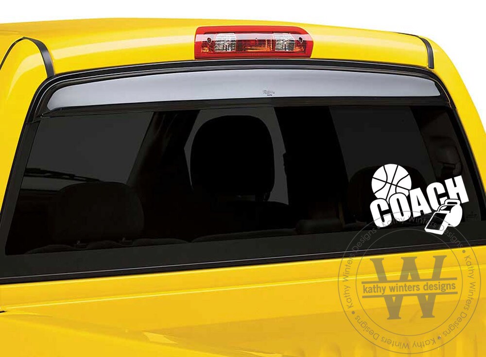 Vehicle Decal Basketball Coach | Etsy