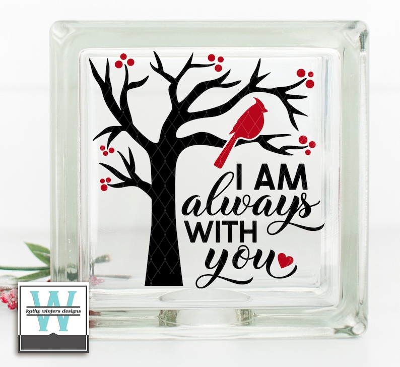 Vinyl Lettering Glass Block Decal Always With You - Etsy