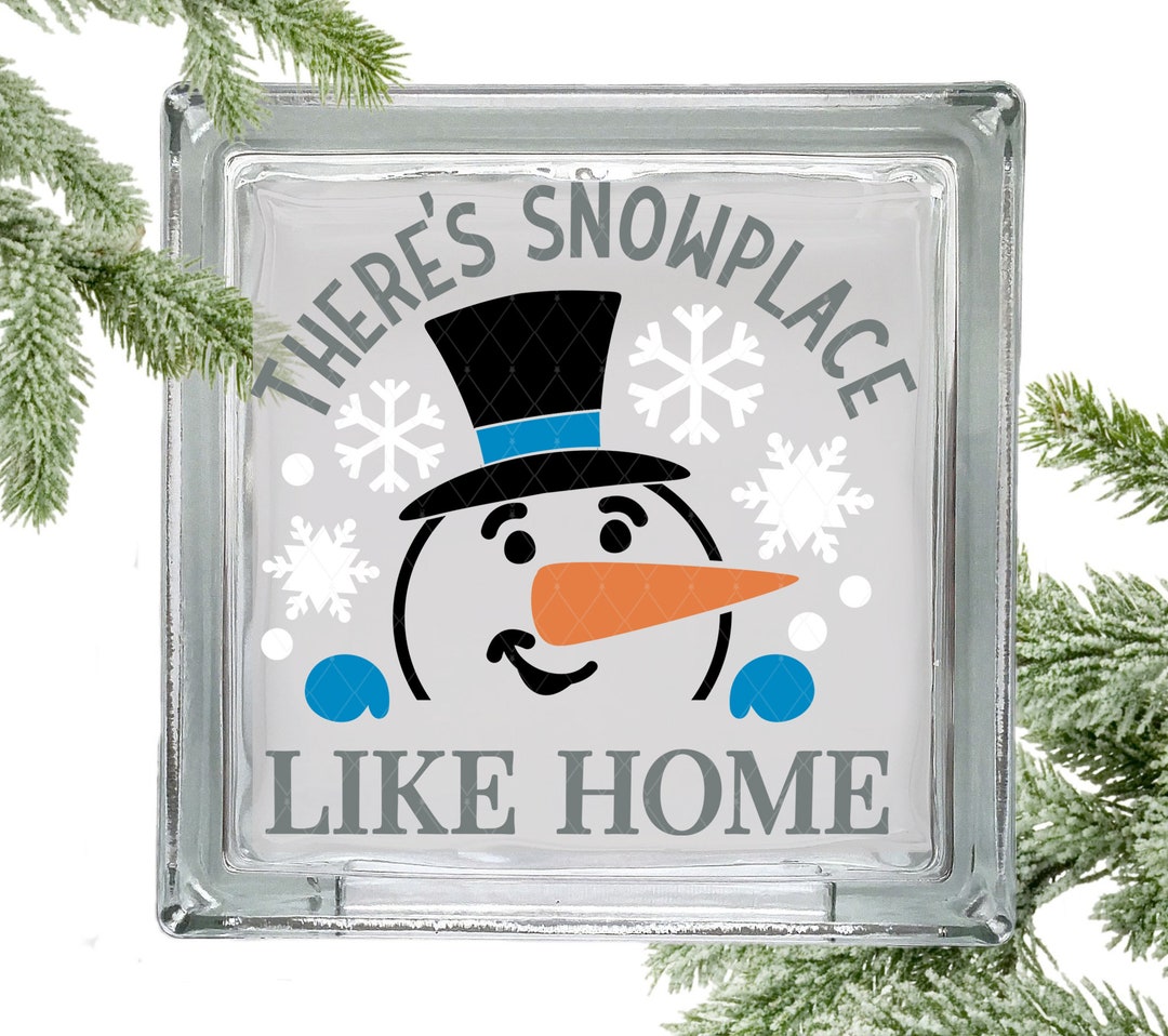 Vinyl Lettering Glass Block Decal Snowplace Like Home - Etsy