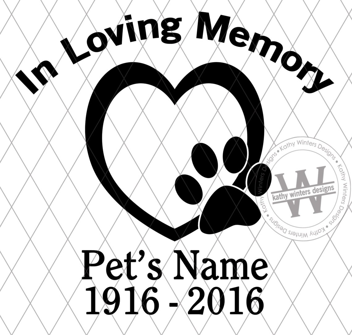 Vehicle Decal Pet in Memory - Etsy