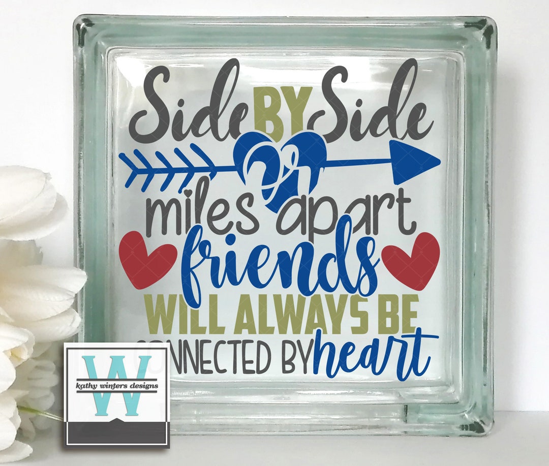 Vinyl Lettering Glass Block Decal Friends - Etsy