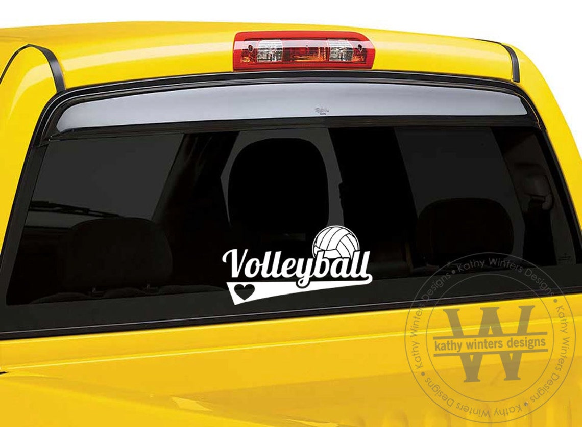 Vehicle Decal Volleyball Love | Etsy