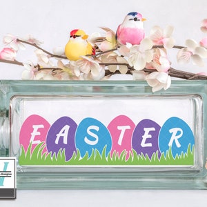 Vinyl Lettering Glass Block Decal Easter - Etsy