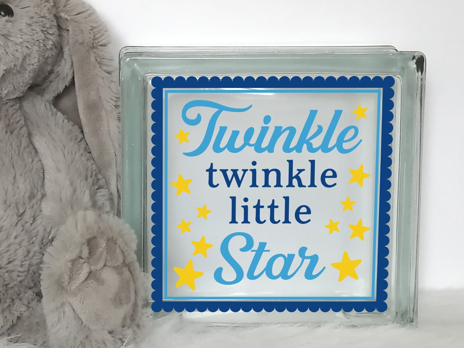 Vinyl Lettering Glass Block Decal Twinkle Twinkle - Etsy