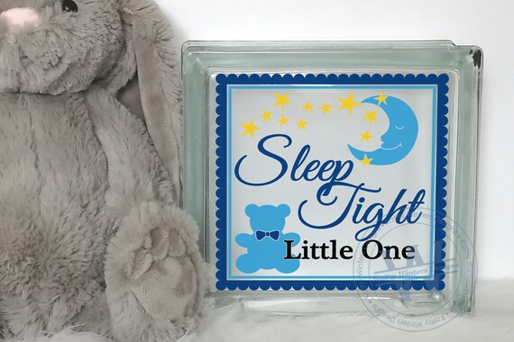 Vinyl Lettering Glass Block Decal Sleep Tight | Etsy