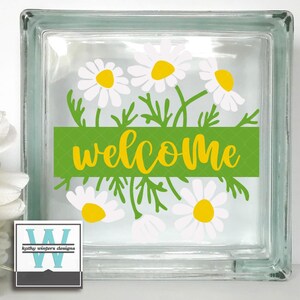 Vinyl Lettering Glass Block Decal Welcome - Etsy