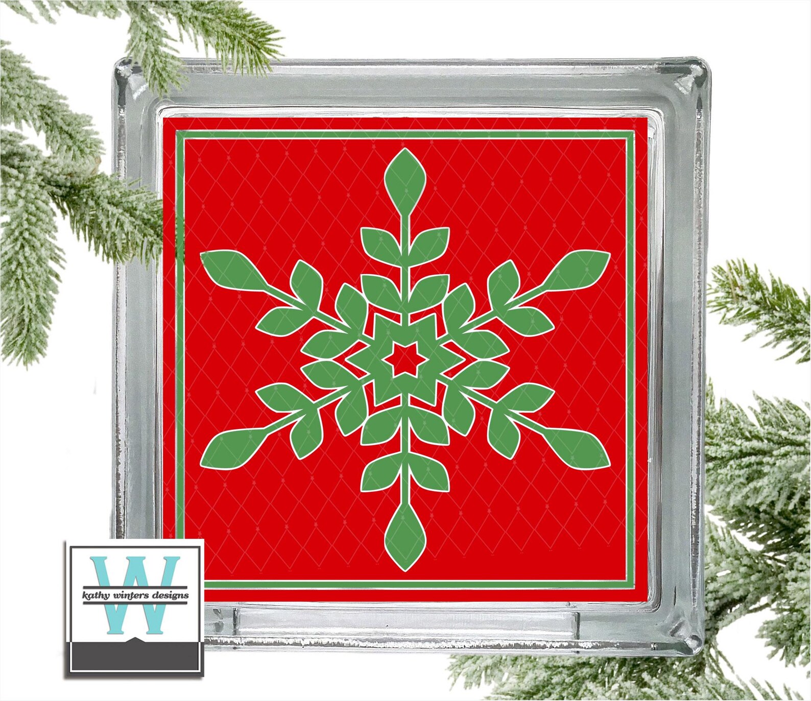 Vinyl Lettering Glass Block Decal Snowflake3 - Etsy