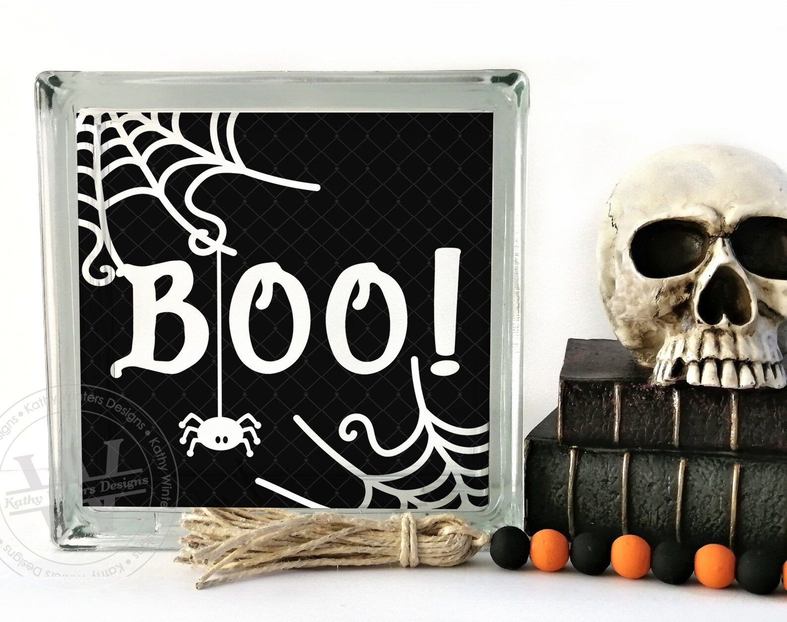 Vinyl Lettering Glass Block Decal Boo - Etsy