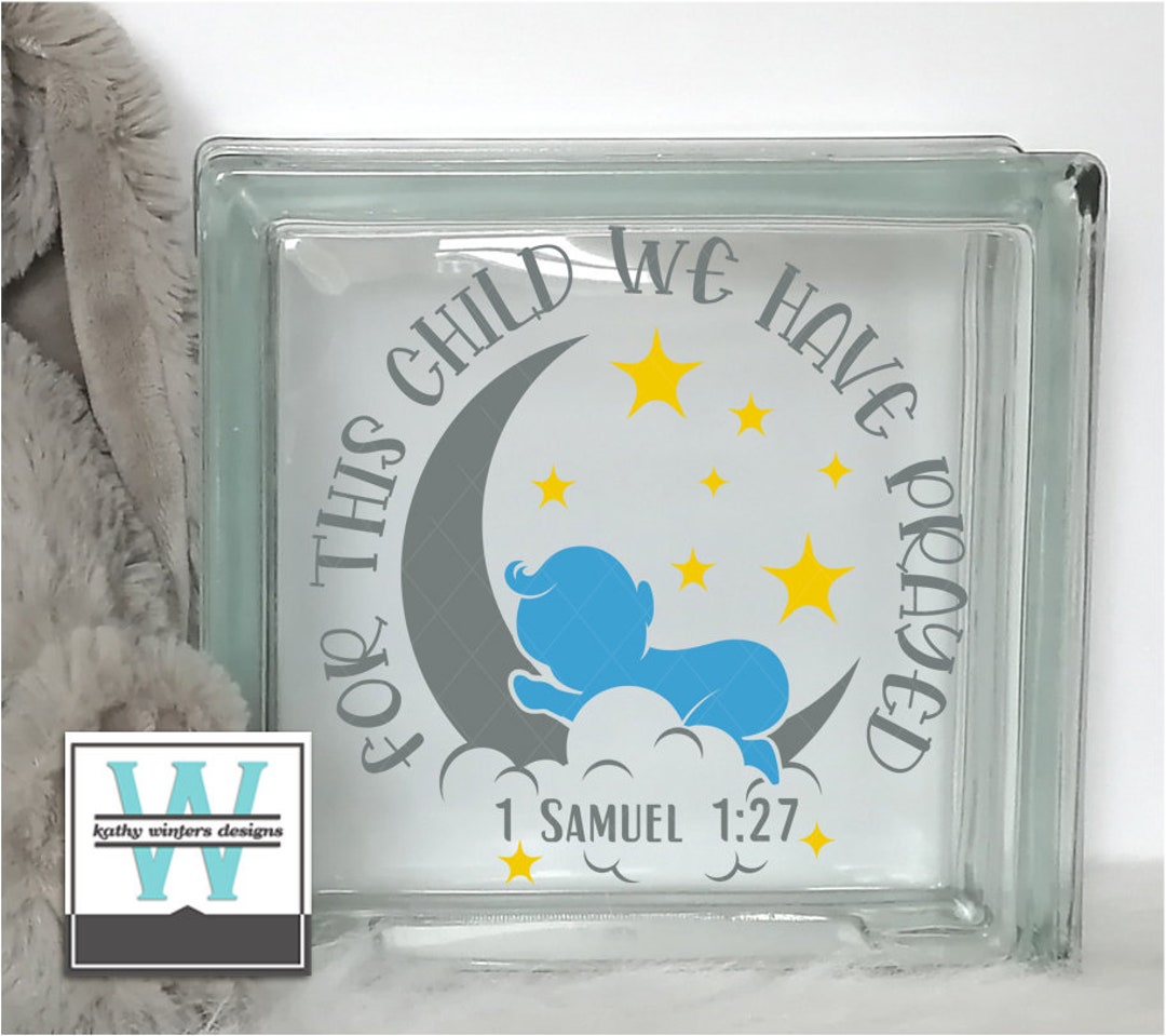 Vinyl Lettering Glass Block Decal Nursery Stamp - Etsy