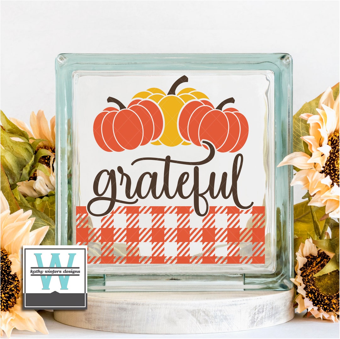 Vinyl Lettering Glass Block Decal Welcome Grateful - Etsy