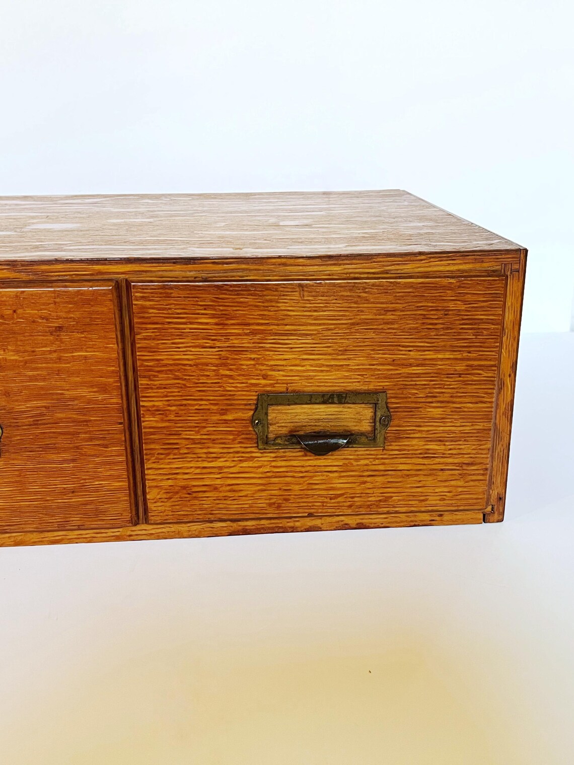 Vintage Wooden Library Card Catalog: Rustic Mid-century Office ...