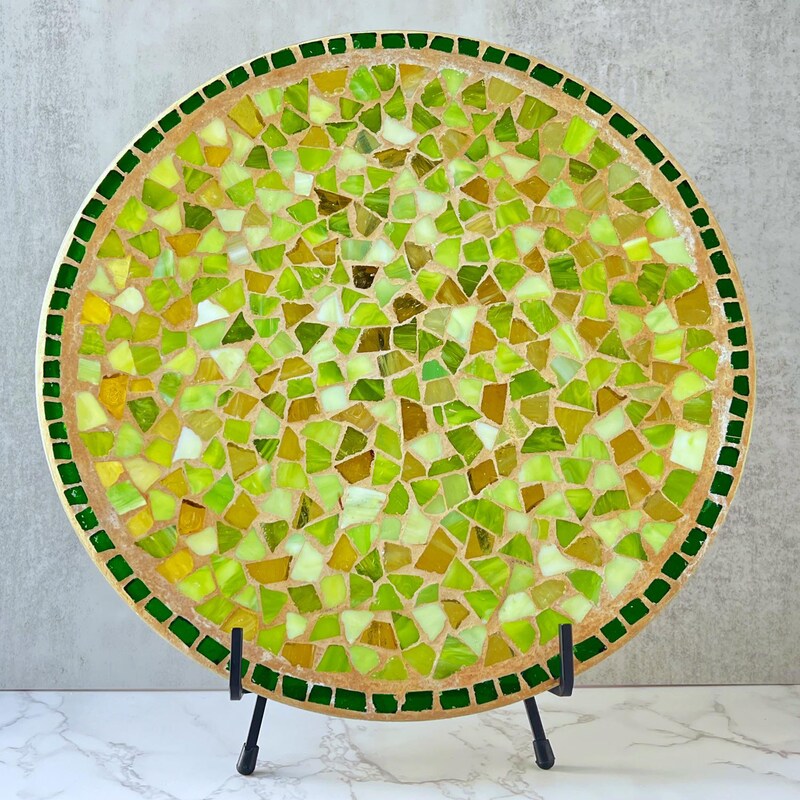Glass Mosaic Plate - Etsy