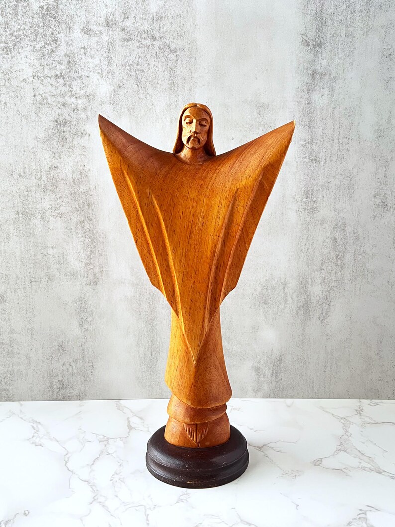 Vintage J. Pinal Hand-carved Jesus Statue – Mexican Wooden Religious ...