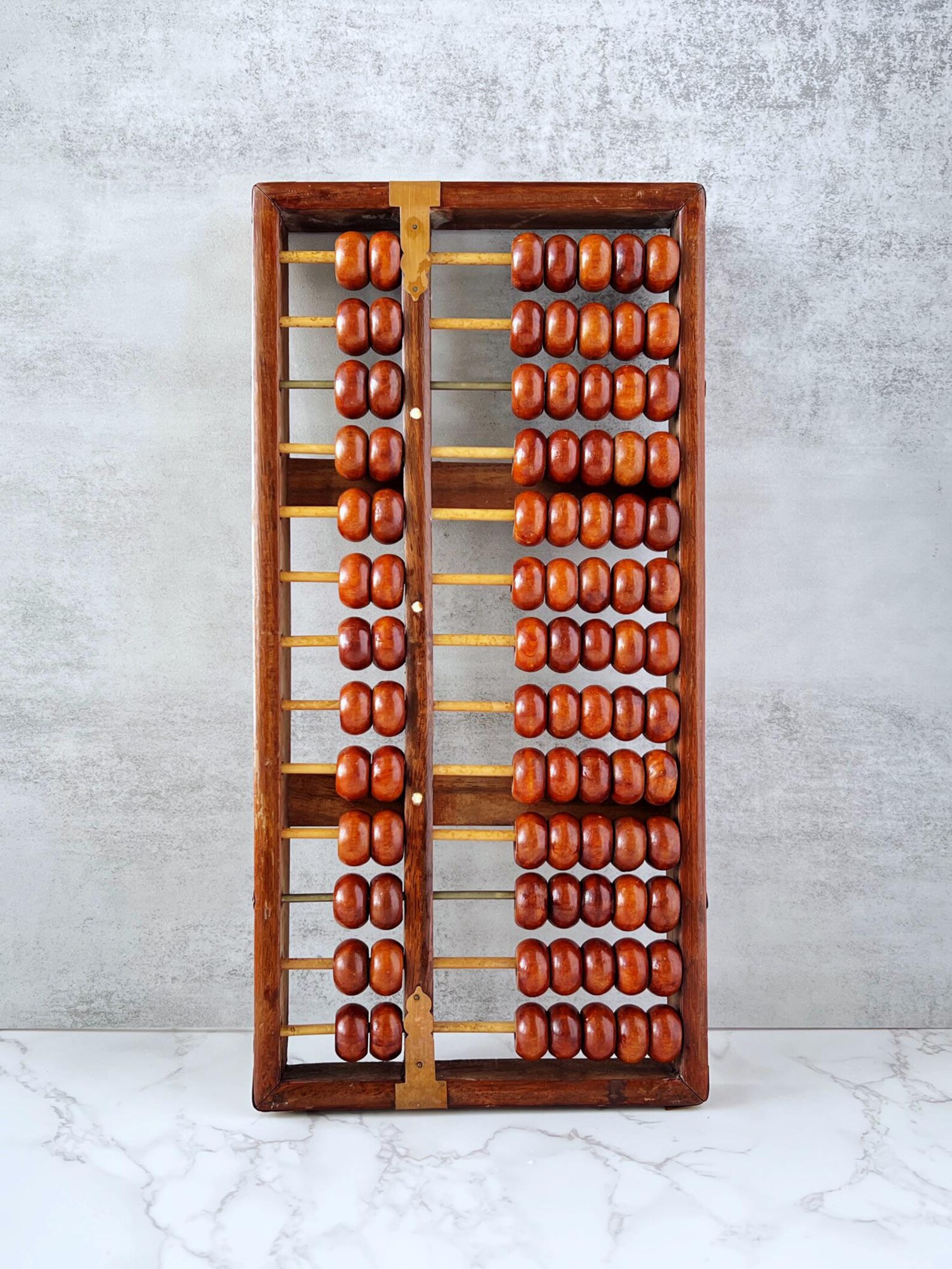 Vintage Chinese Wooden Abacus – 13-row Solid Wood Counting Frame With ...