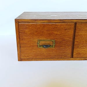 Vintage Wooden Library Card Catalog: Rustic Mid-century Office ...