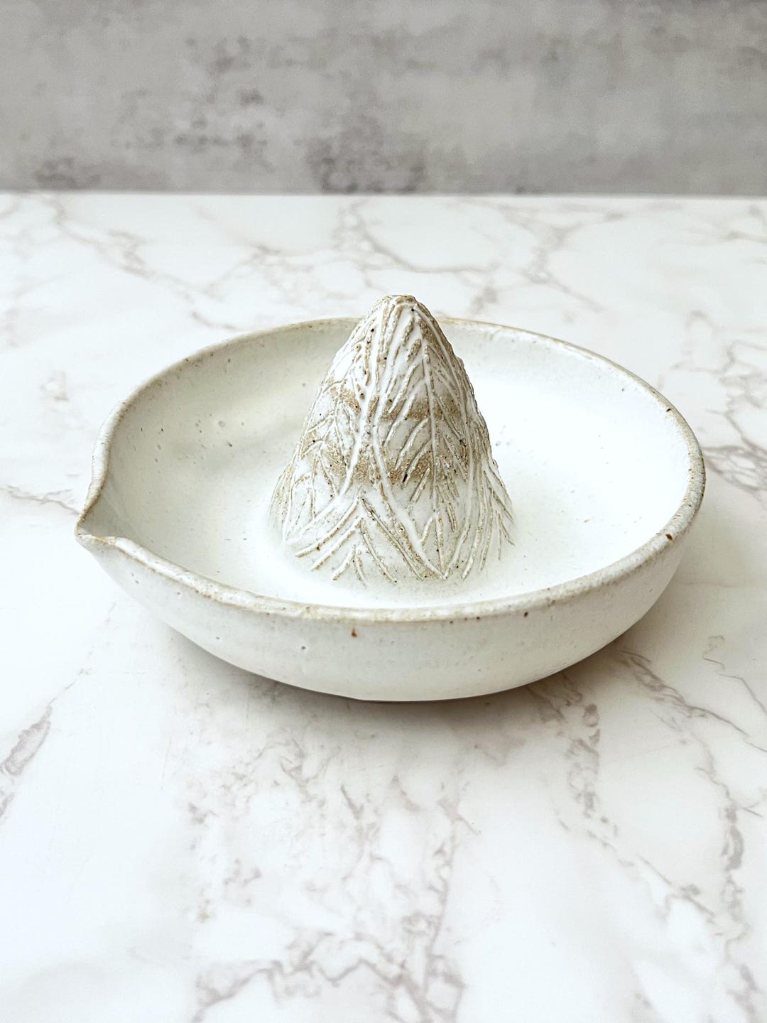 Handmade Ceramic Juicer – Artisan Pottery Citrus Reamer, Signed by ...