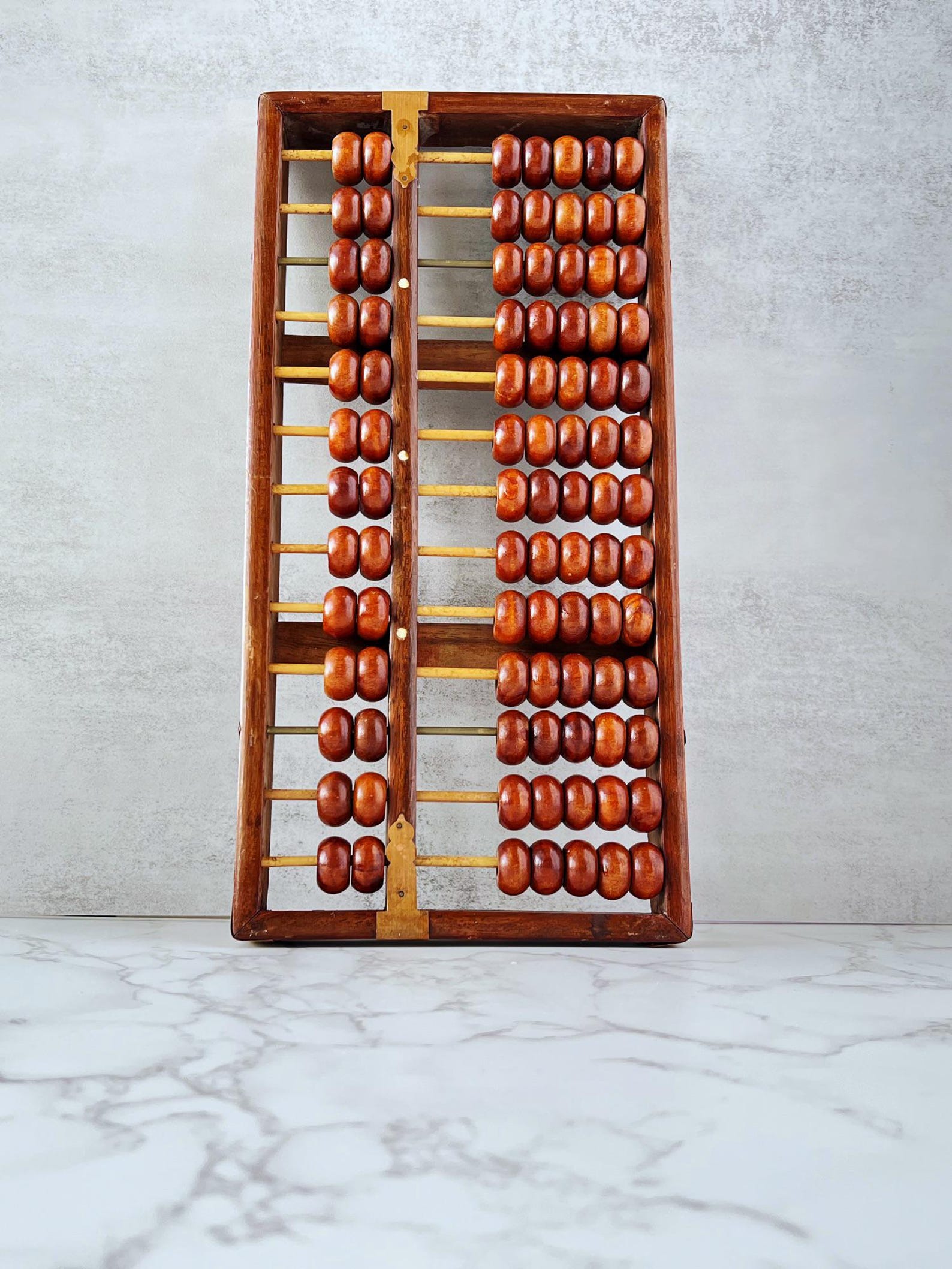Vintage Chinese Wooden Abacus – 13-row Solid Wood Counting Frame With ...