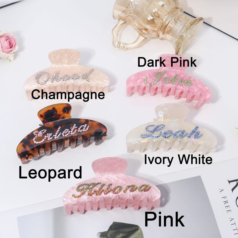 Personalized Name Claw Clips,personalized Name Hair Clip,bridesmaid ...