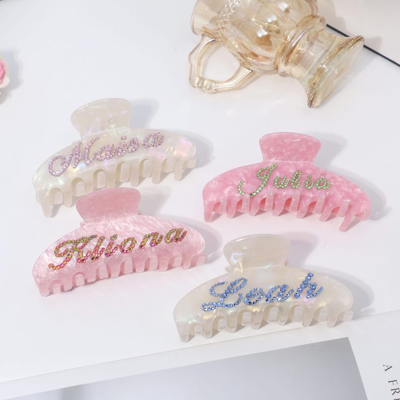 Personalized Name Claw Clips,personalized Name Hair Clip,bridesmaid ...