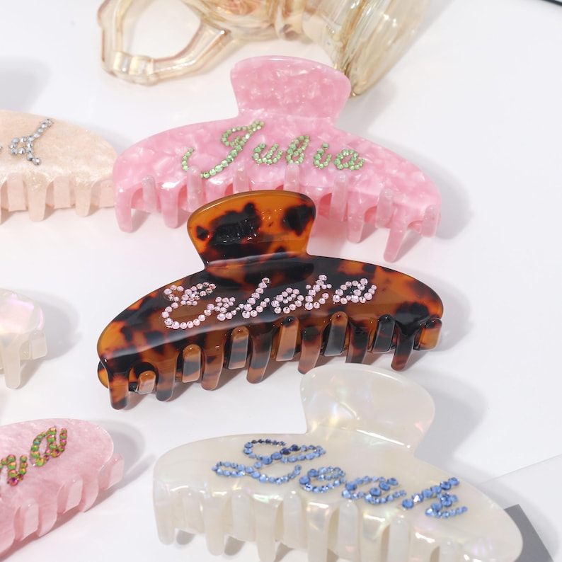 Personalized Name Claw Clips,personalized Name Hair Clip,bridesmaid ...