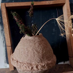 Rustic Style Paper Clay Vase. Recycled Paper Vase. Interior Decor . - Etsy
